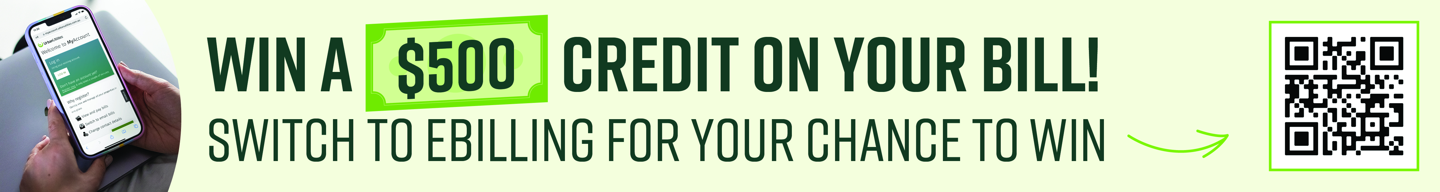 Switch to eBilling for a chance to win $500 off your bill!